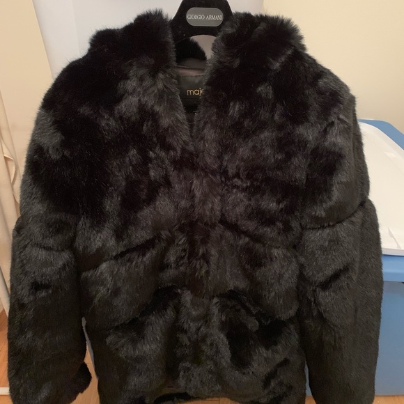 Maje | Jackets & Coats | Maje Faux Fur Hooded Coat | Poshmark